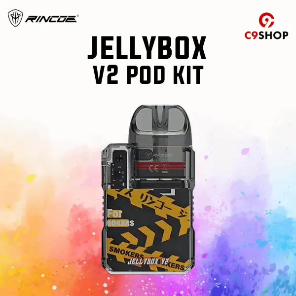 Rincoe Jellybox V2 พอตไฟฟ้าดีไซน์ลายล้ำ แบตอึด รีดกลิ่นชัด